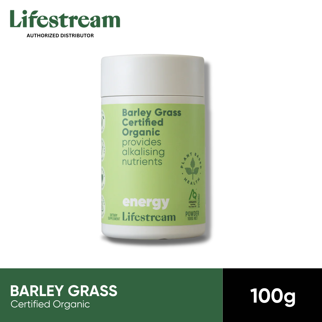 Lifestream Barley Grass Certified Organic Powder 100g – Wellness Plus