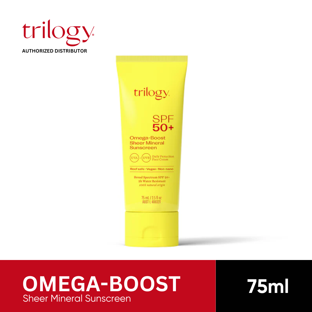 Trilogy SPF 50+ Omega-Boost Sheer Mineral Sunscreen 75ml – Wellness Plus